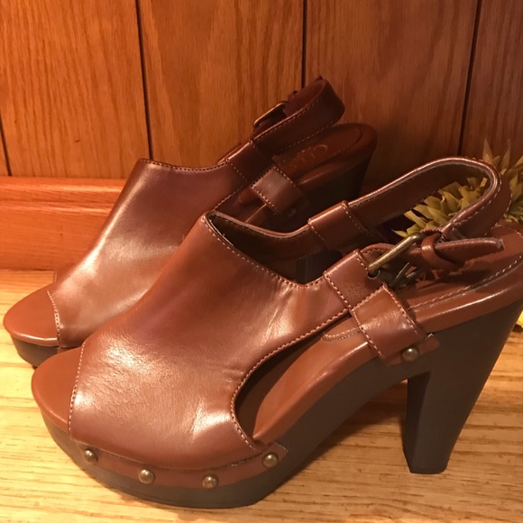 Chaps | Shoes | Chaps Sarita Clog Heel Sandals | Poshmark